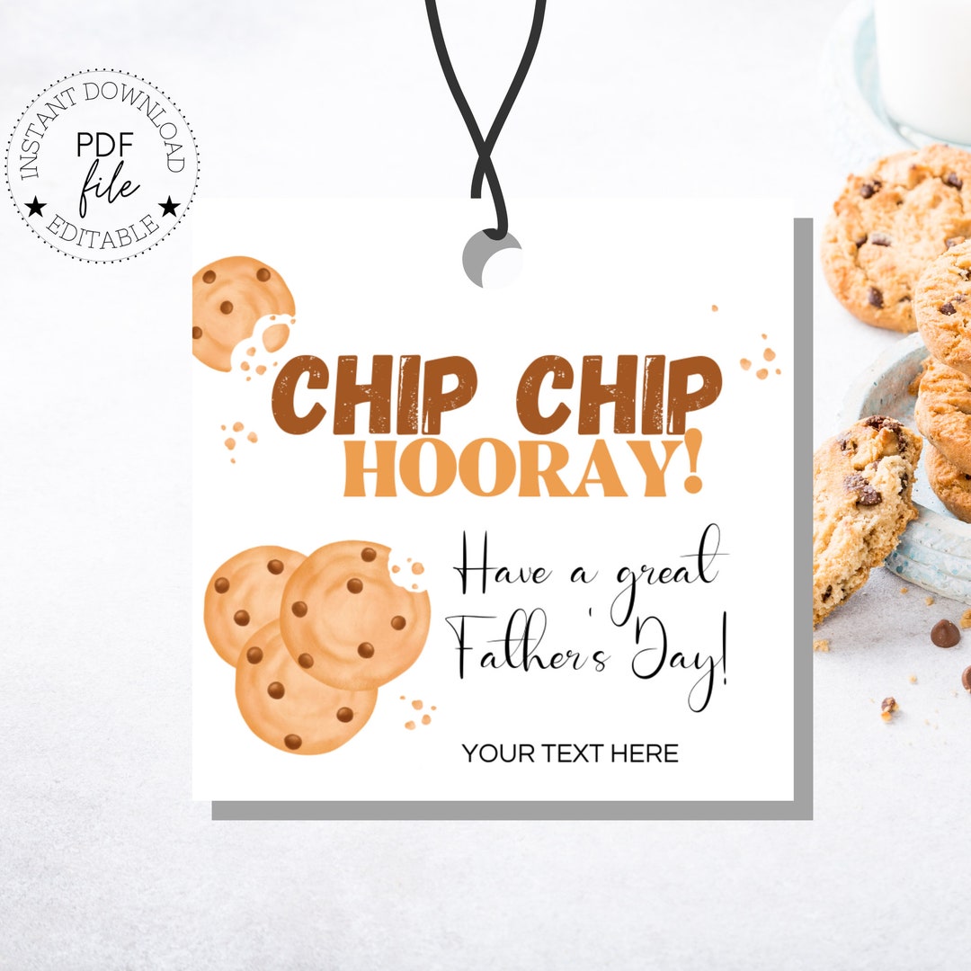 Happy Father's Day Cookies Gift Tag Printable Editable - Etsy