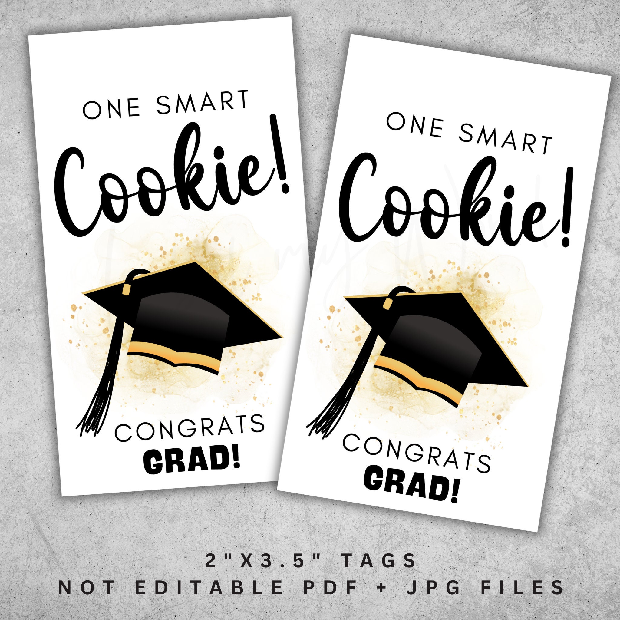 Printable One Smart Cookie Tag, High School/kindergarten Graduation ...