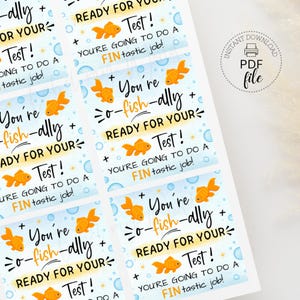 Printable Fish Crackers Testing Day Gift Tag, O-fish-ally Ready for ...