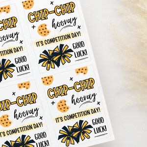 Printable Cookie Treat Tag, Chip Chip Hooray It's Competition Day Good ...