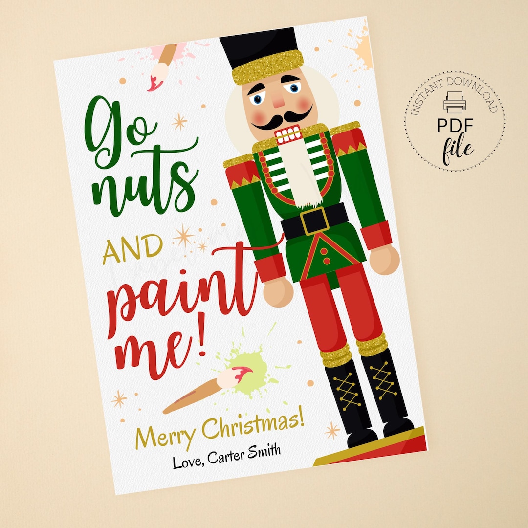 Printable Nutcracker Christmas Gift Tag, School/teacher/classroom Go ...