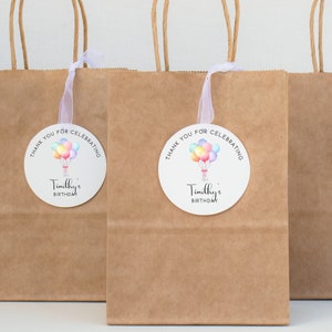 Birthday Balloons Stickers | Happy Birthday Neutral Gender Party Favor ...