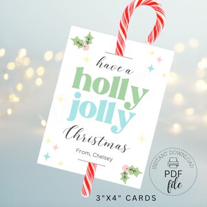 Printable Candy Cane Holder Templates | Have a Holly Jolly Christmas ...