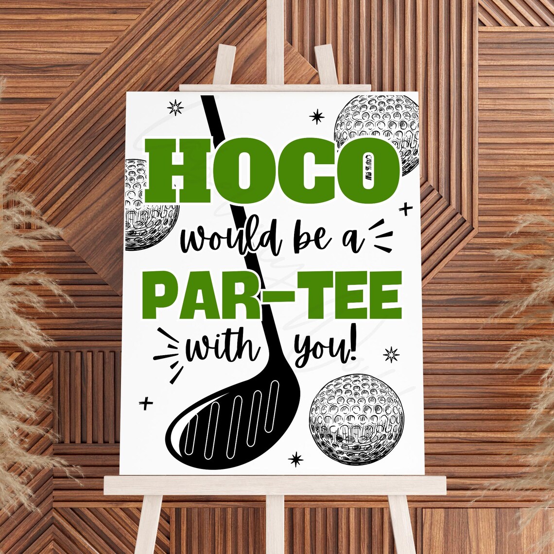 Printable Golf Homecoming Proposal Sign, HOCO Would Be A Par-tee With ...