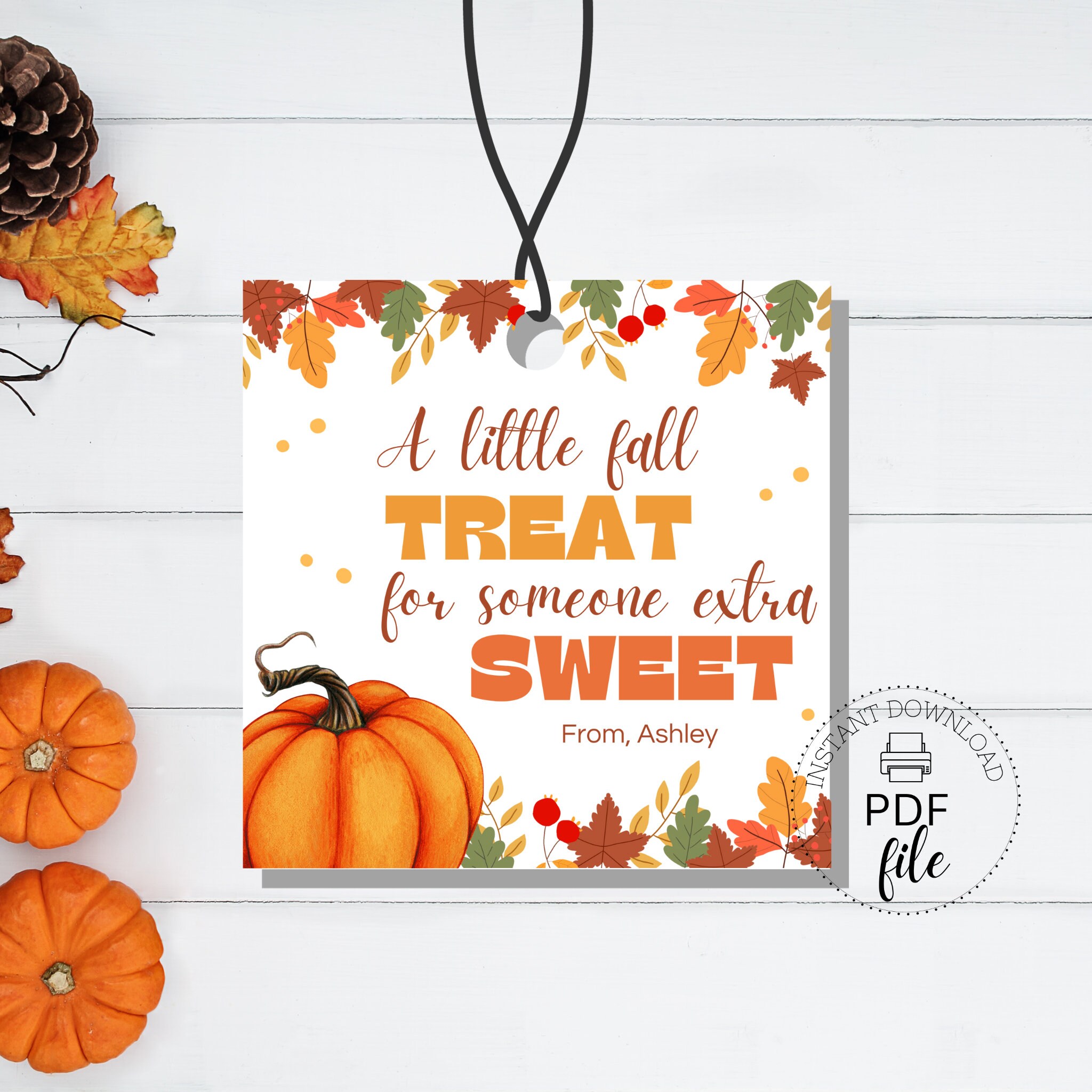 Fall Appreciation Treat Tags Printable A Little Fall Treat for Someone ...