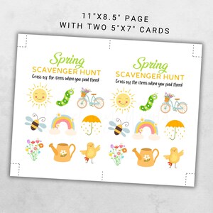 Printable Spring Scavenger Hunt for Toddlers, House/classroom Little ...