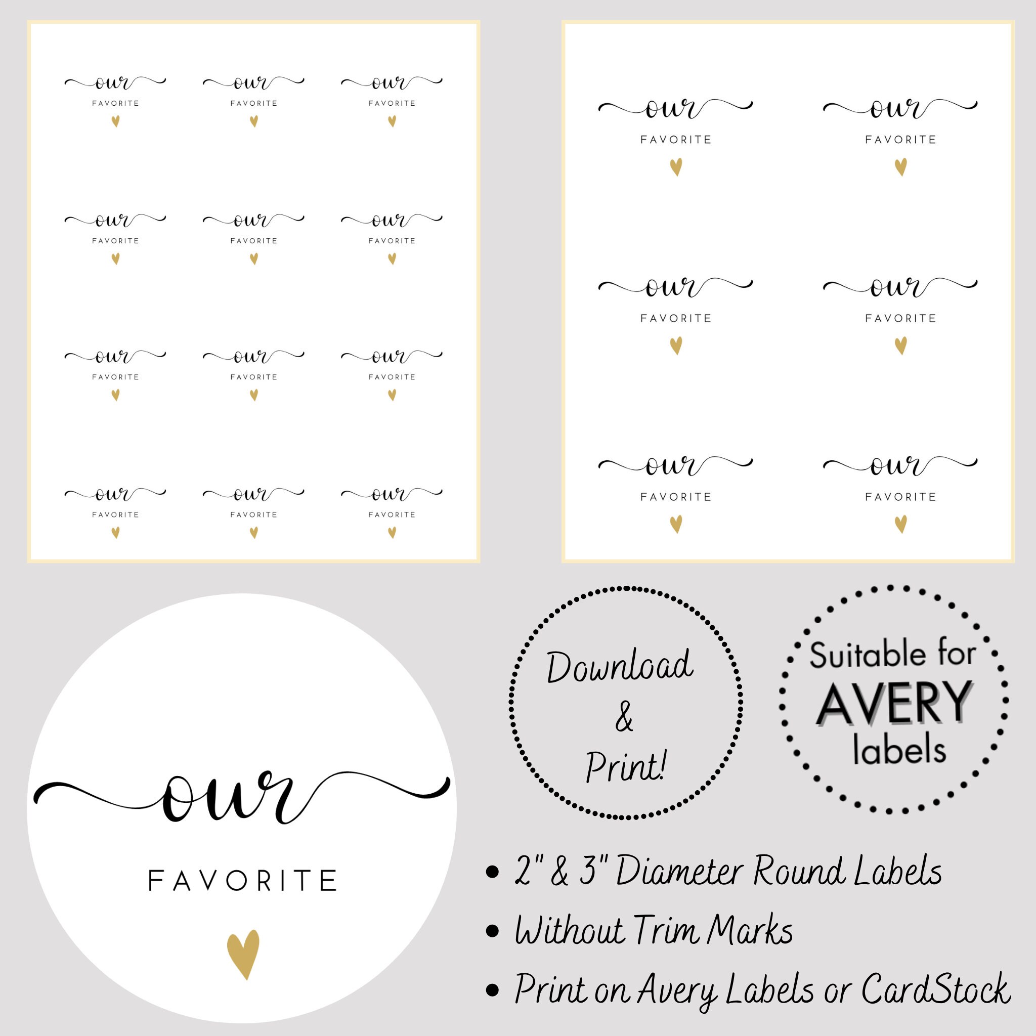 His/her/our Favorite Stickers Engagement Favor Labels - Etsy