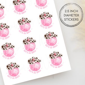 Printable Let's Go Girls Pink Cowgirl Disco Tags & Labels, Hangover Kit ...