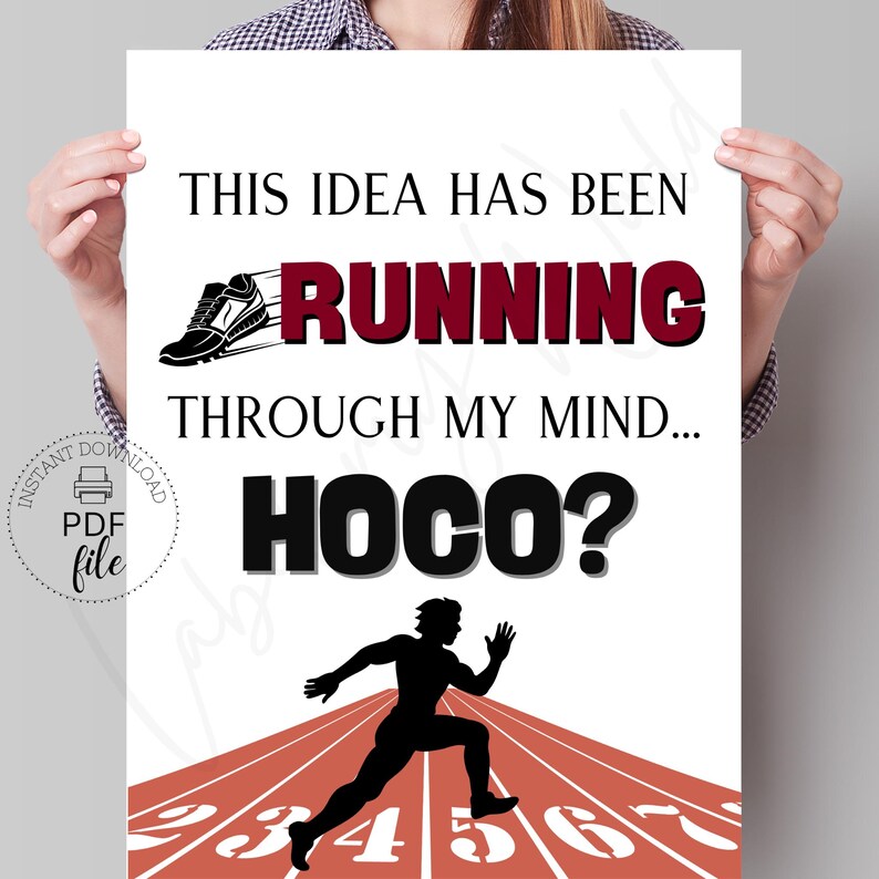 Printable Track and Field Proposal Sign, This Idea Has Been Running ...