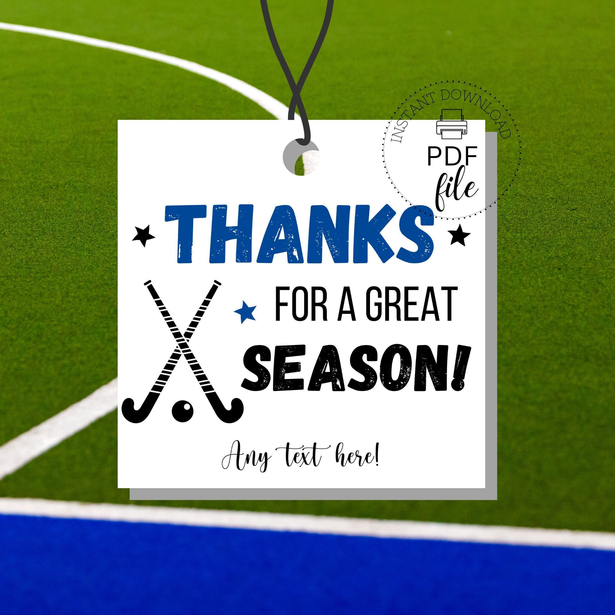 Field Hockey End of Season Printable Tags Personalized Thanks for a ...