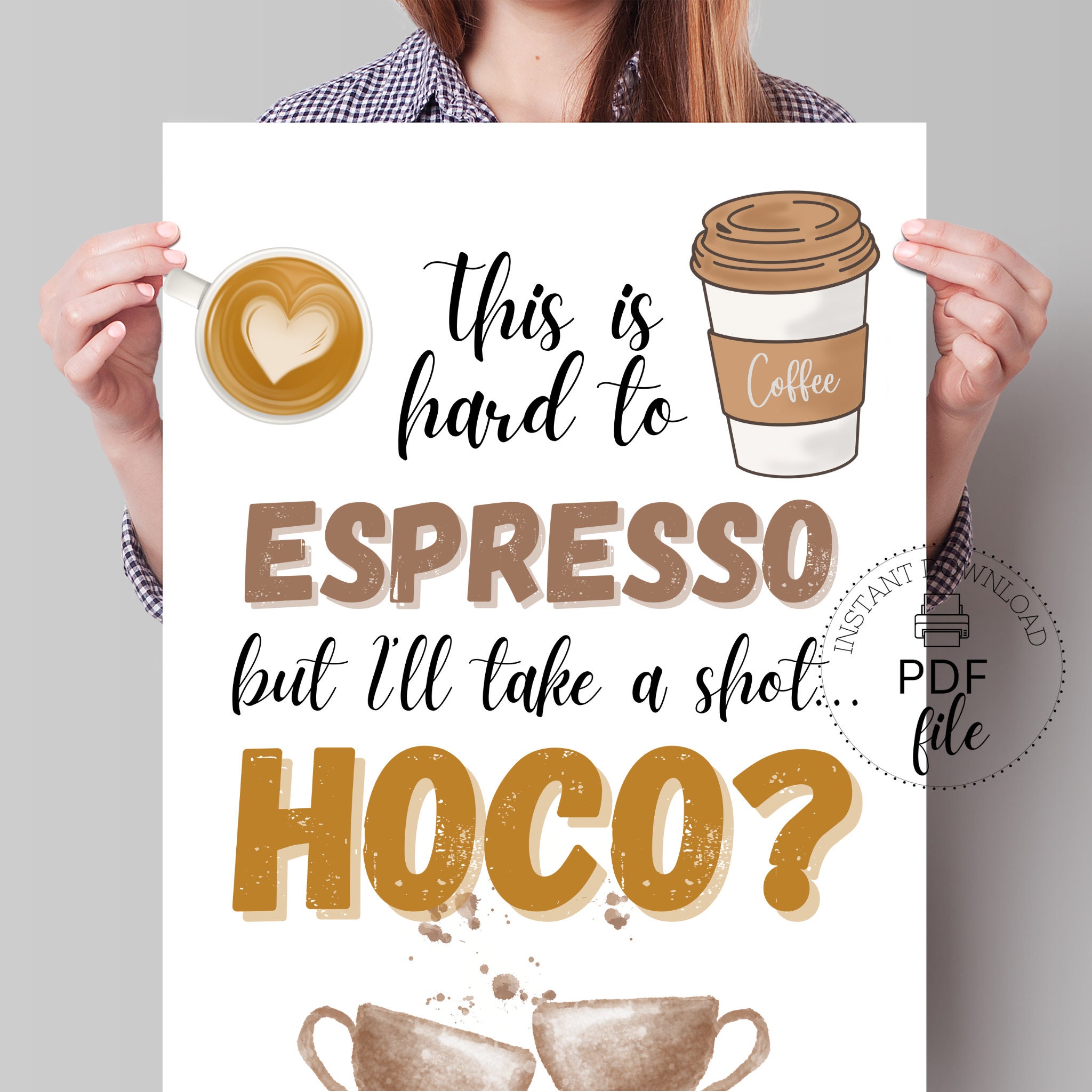 Printable Coffee Homecoming Proposal Sign This is Hard to - Etsy