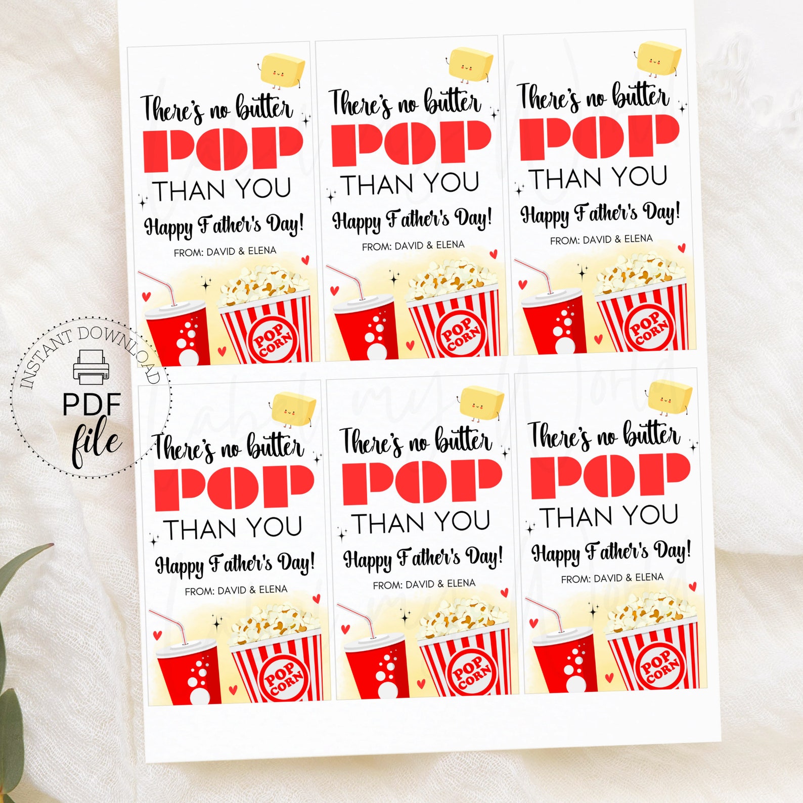 Happy Father's Day Gift Tag | Printable Personalized Father's Day ...