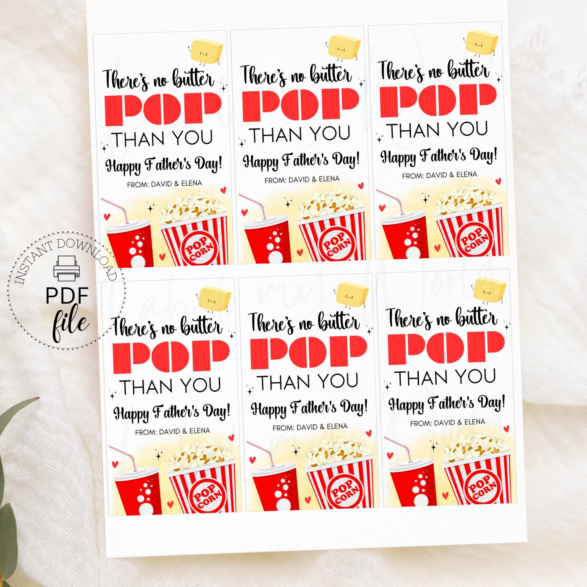 Happy Father's Day Gift Tag | Printable Personalized Father's Day ...