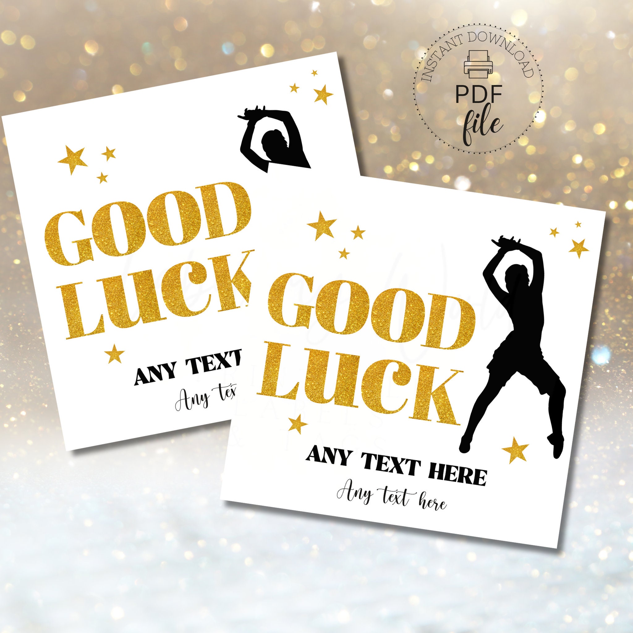 Printable Good Luck Dance Gift Tag Dance Team Treat Bag Tag ...