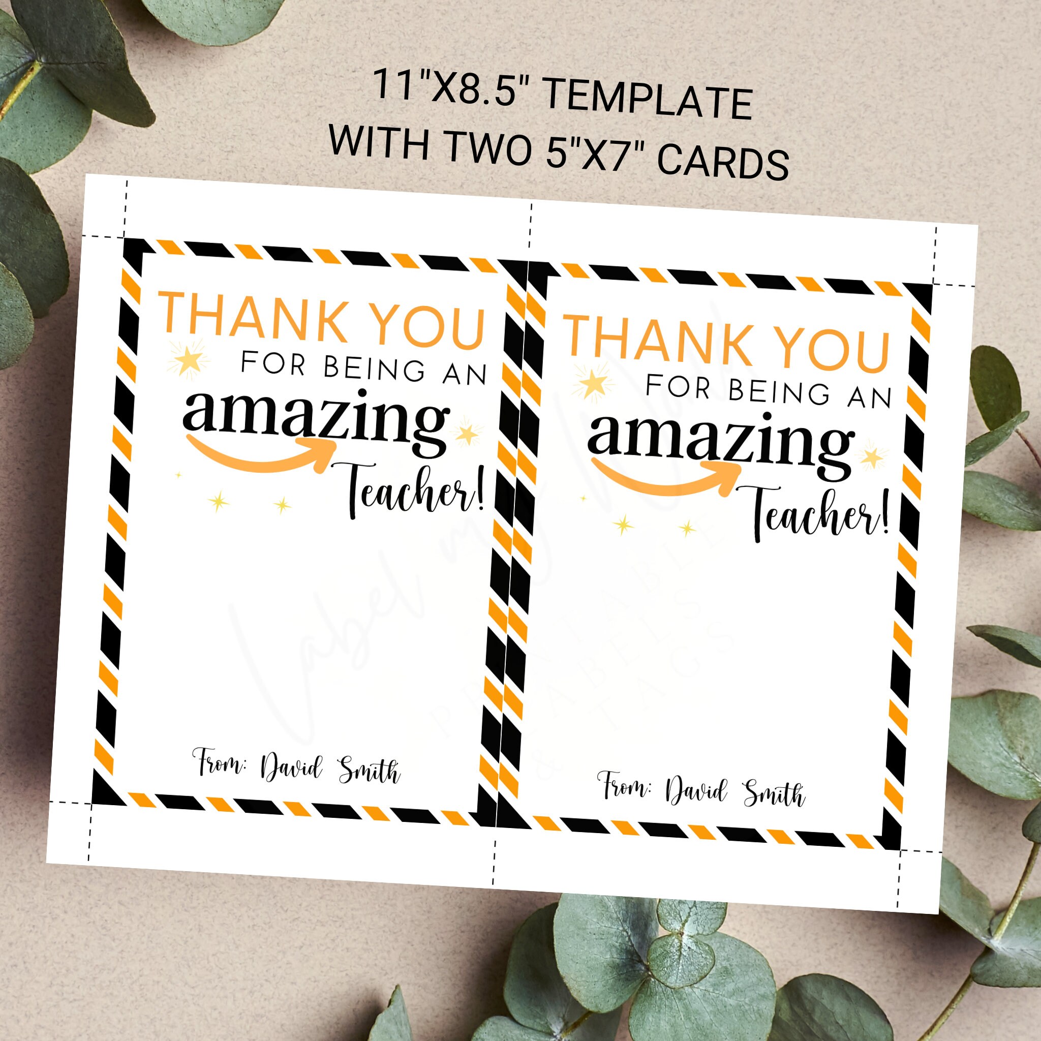 Printable Gift Card Holder Template, Thank You for Being an Amazing ...