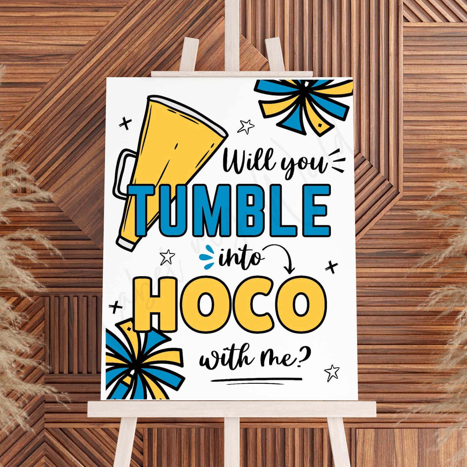 Printable Cheerleader Dance Gymnastics Hoco Proposal Sign, Will You ...