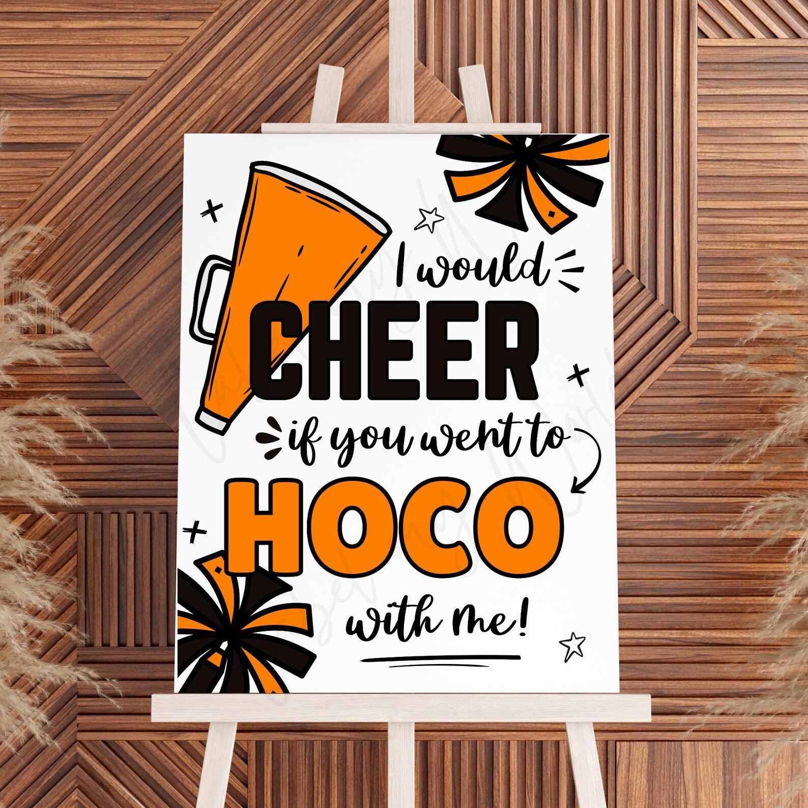 Printable Cheerleader Homecoming Proposal Sign, I Would Cheer If You ...