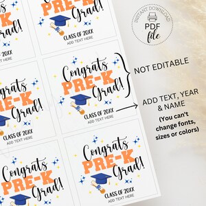 Preschool Graduation Gift Tag | Personalized Congratulations Pre-k ...