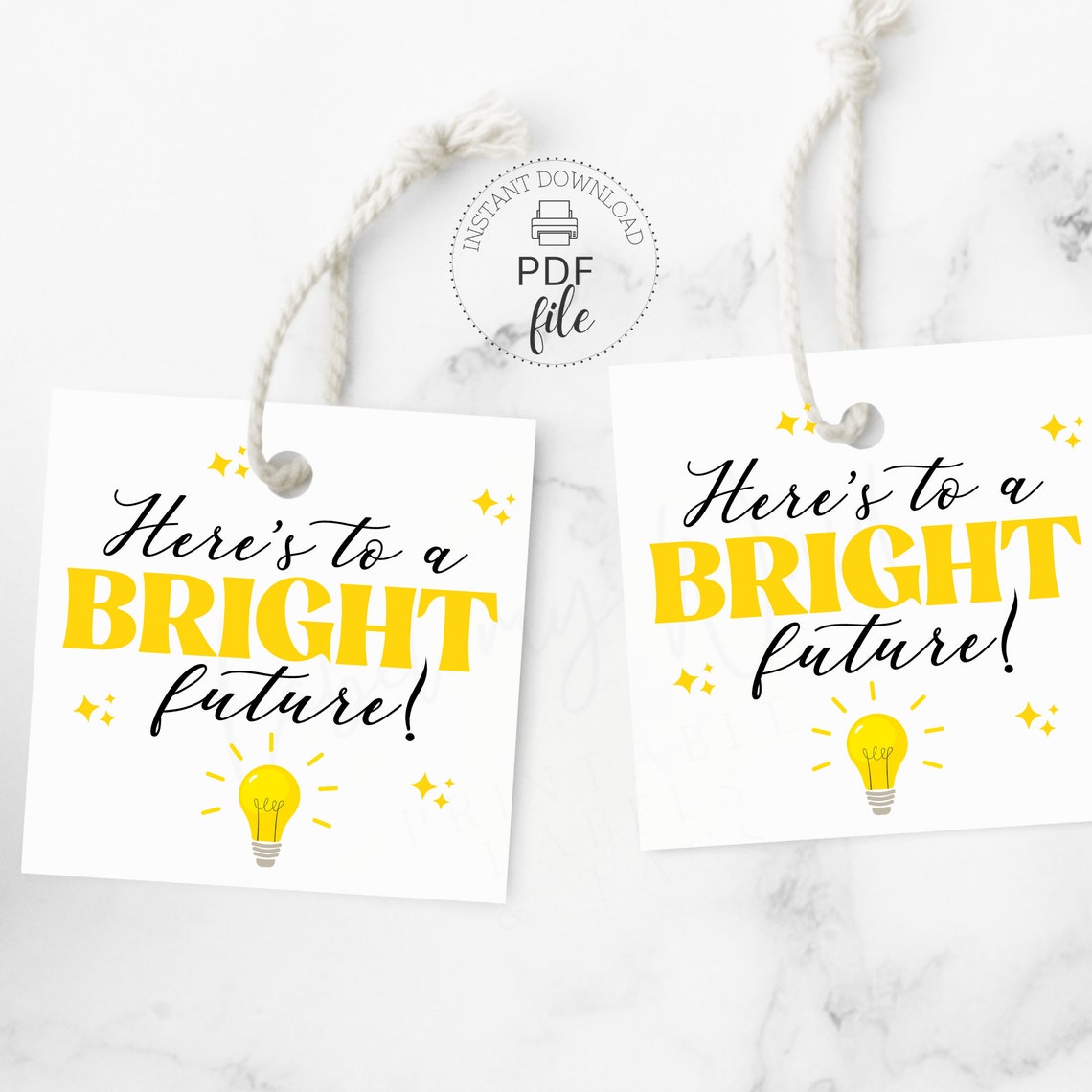 Here’s to a Bright Future! Gift Tag | Graduation Party Favor Tag ...