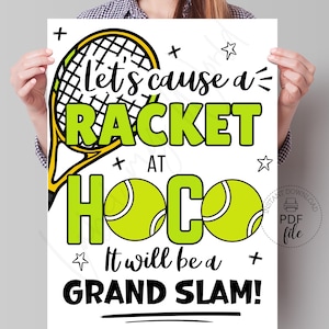 Printable Tennis Homecoming Proposal Sign | Let's Cause a Racket at ...