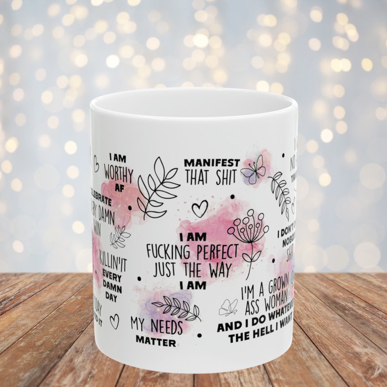 Motivational Self Care Coffee Cup, Affirmation Mug, Self Love Mug ...