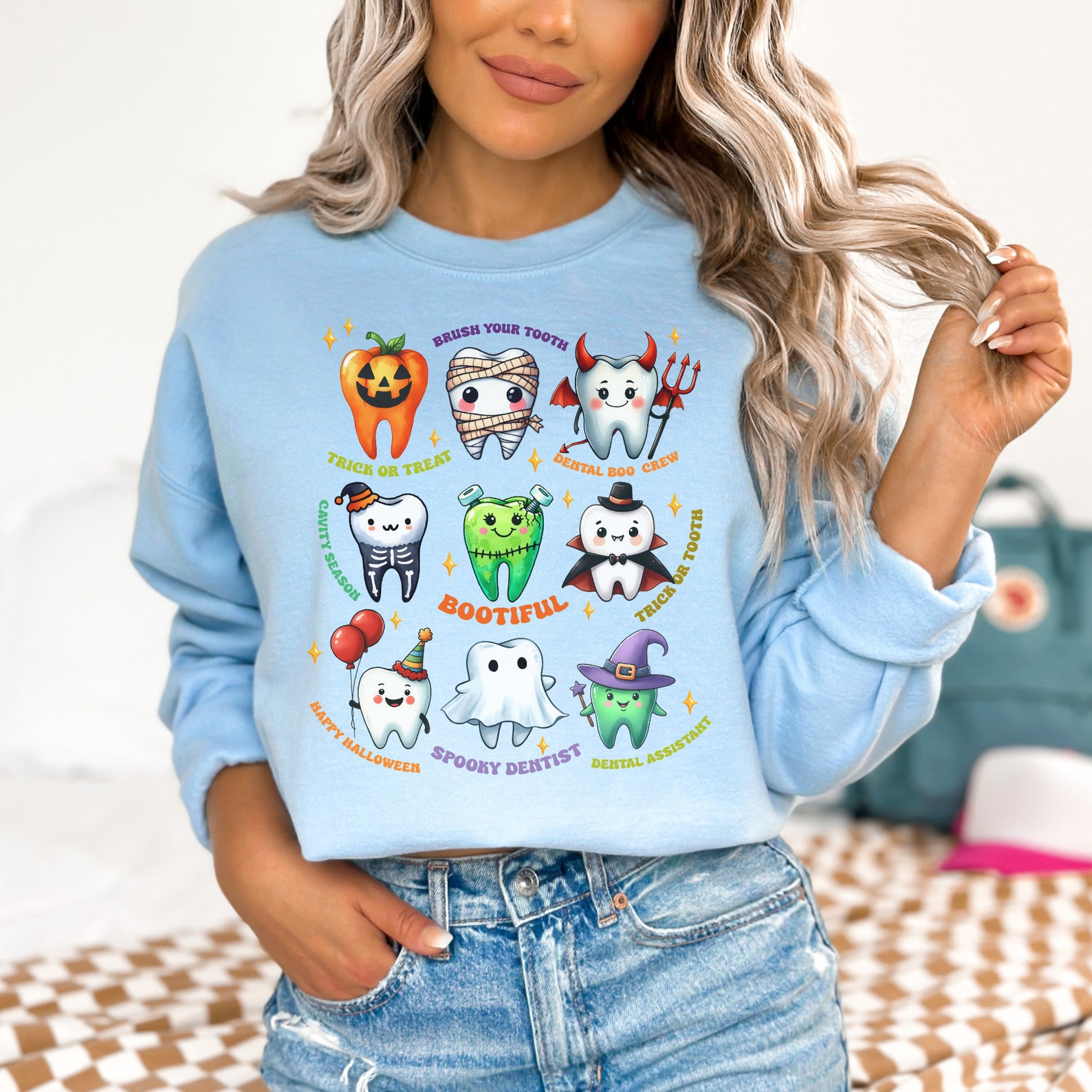 Spooky Halloween Dental Shirt Dental Squad Halloween Sweater Matching ...