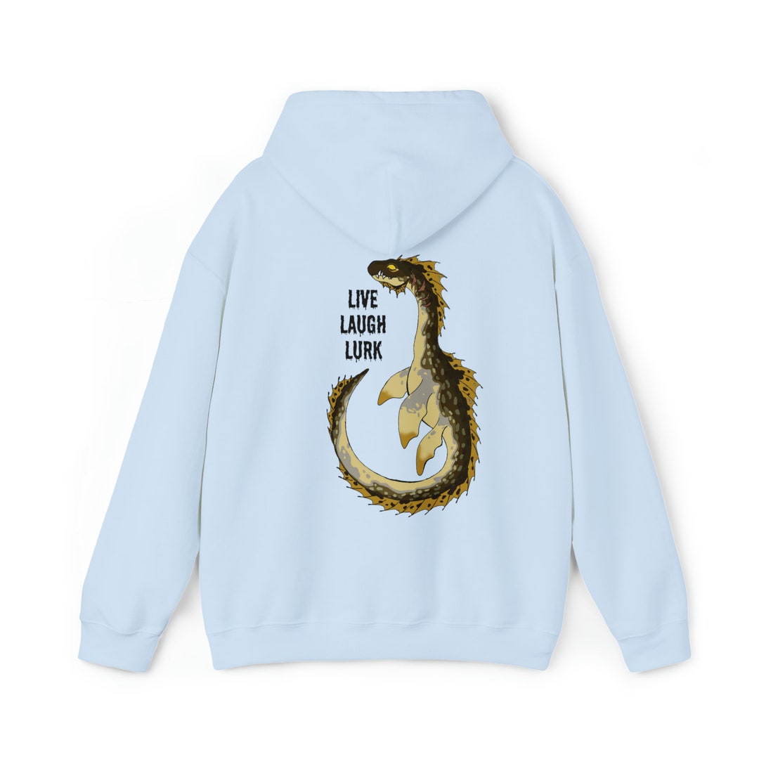 Live Laugh Lurk Nessie Meme Hoodie Cozy Cryptozoology - Etsy