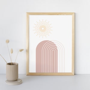 Modern Wall Art, Digital Instant Download, Sun, Abstract, Wall Art - Etsy