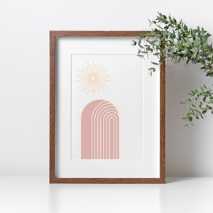 Modern Wall Art, Digital Instant Download, Sun, Abstract, Wall Art - Etsy