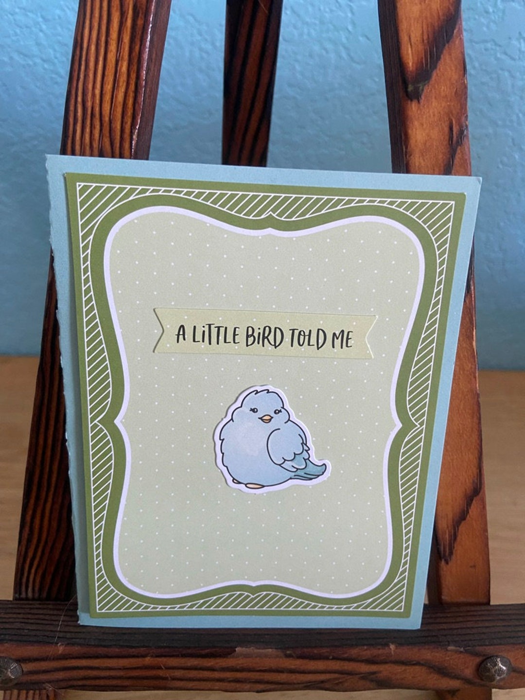 Spinner Greeting Card a Little Bird Told Me - Etsy