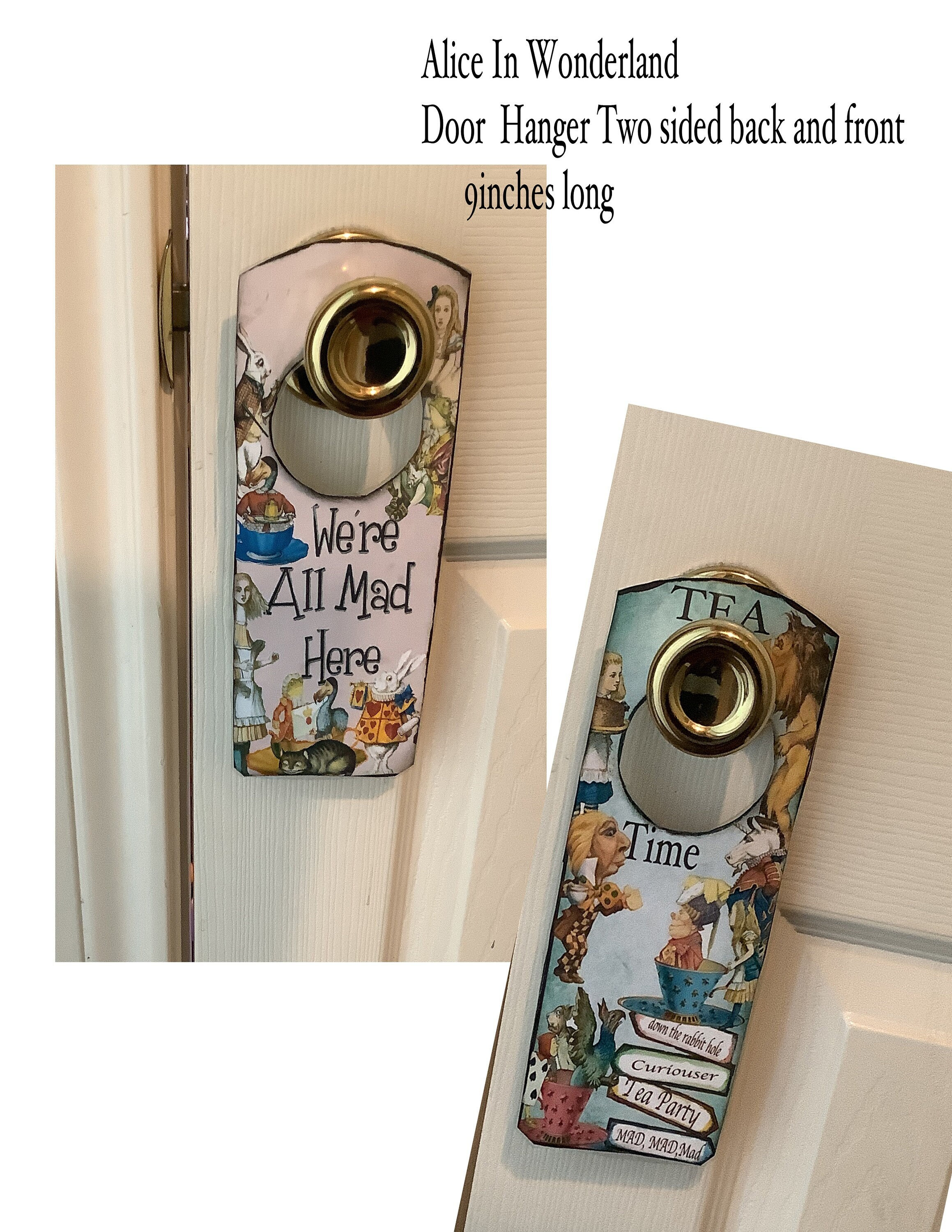 Alice in Wonderland Door Hanger: DIY Craft Project (PDF & JPEG) - Etsy