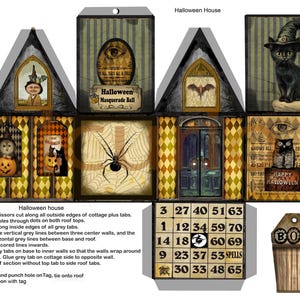 Printable Halloween Haunted House Treat Boxes: Spooky DIY Decor (PDF ...
