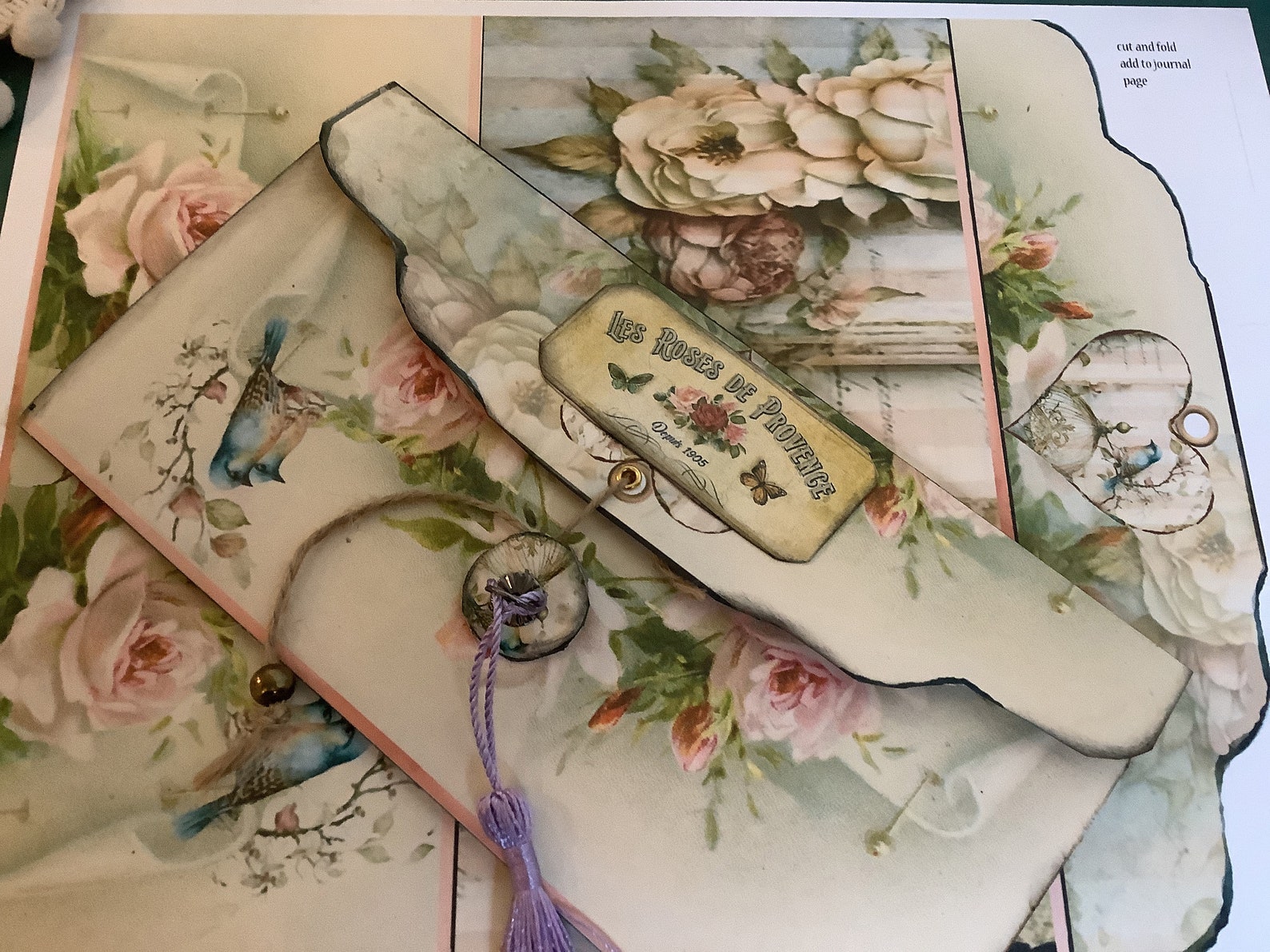 Printable Paper Folio Foldable With Pockets and Tags and Ephemera in a ...