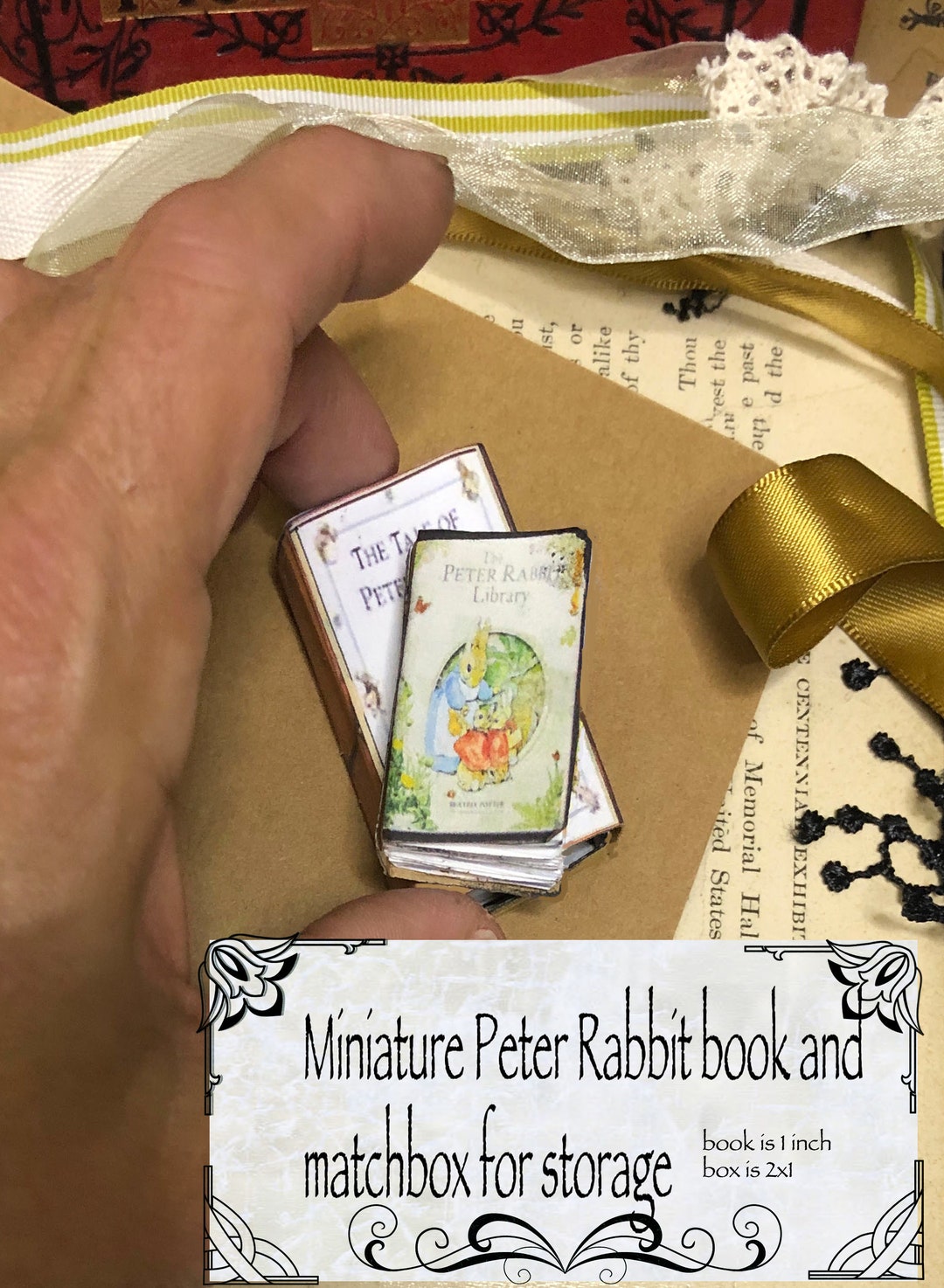Printable Miniature Peter Rabbit Book With Matchbox Storage Case Great ...