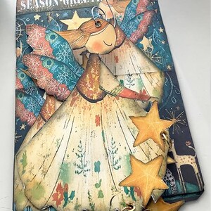 Watercolor Angel Christmas Paper Doll: Printable Folk Art Ornament (PDF ...