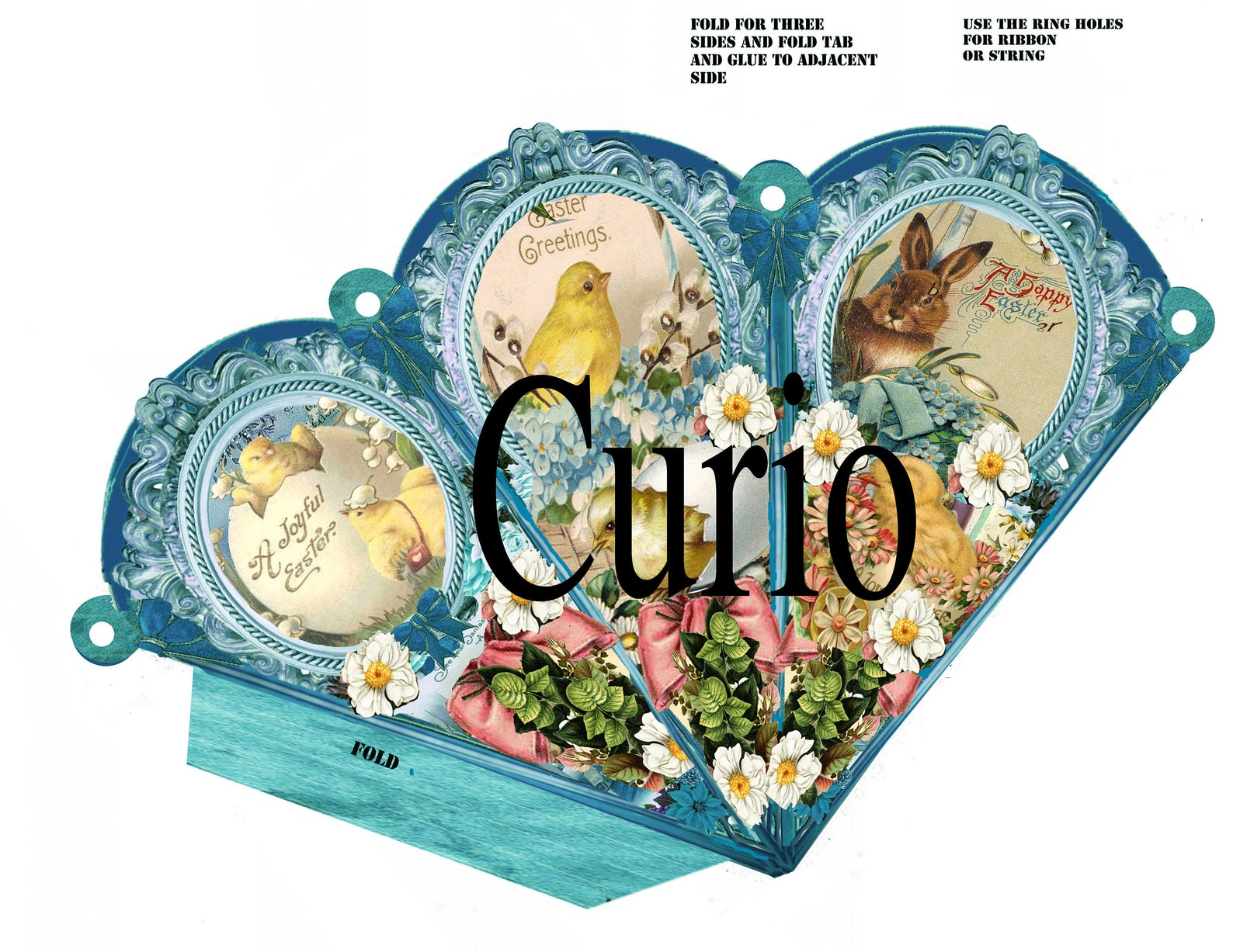 Printable Victorian Easter Cone: DIY Gift Box Decor (digital Download ...