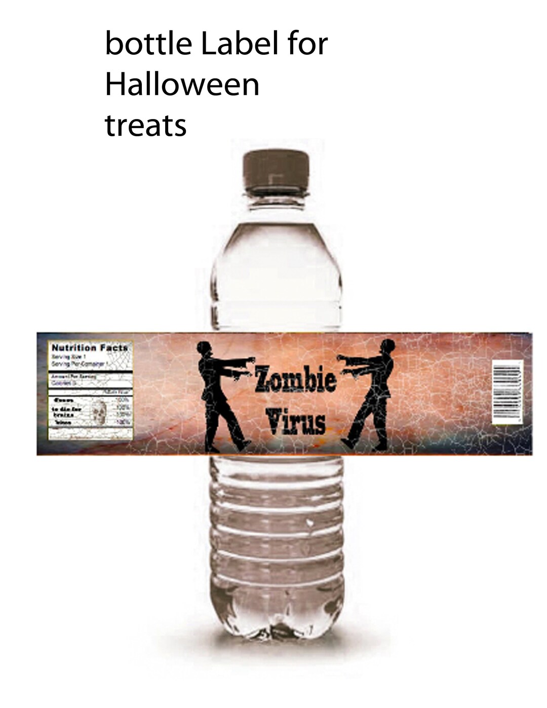 Zombie Water Bottle Label Printable Labels DIY Halloween Decorations ...