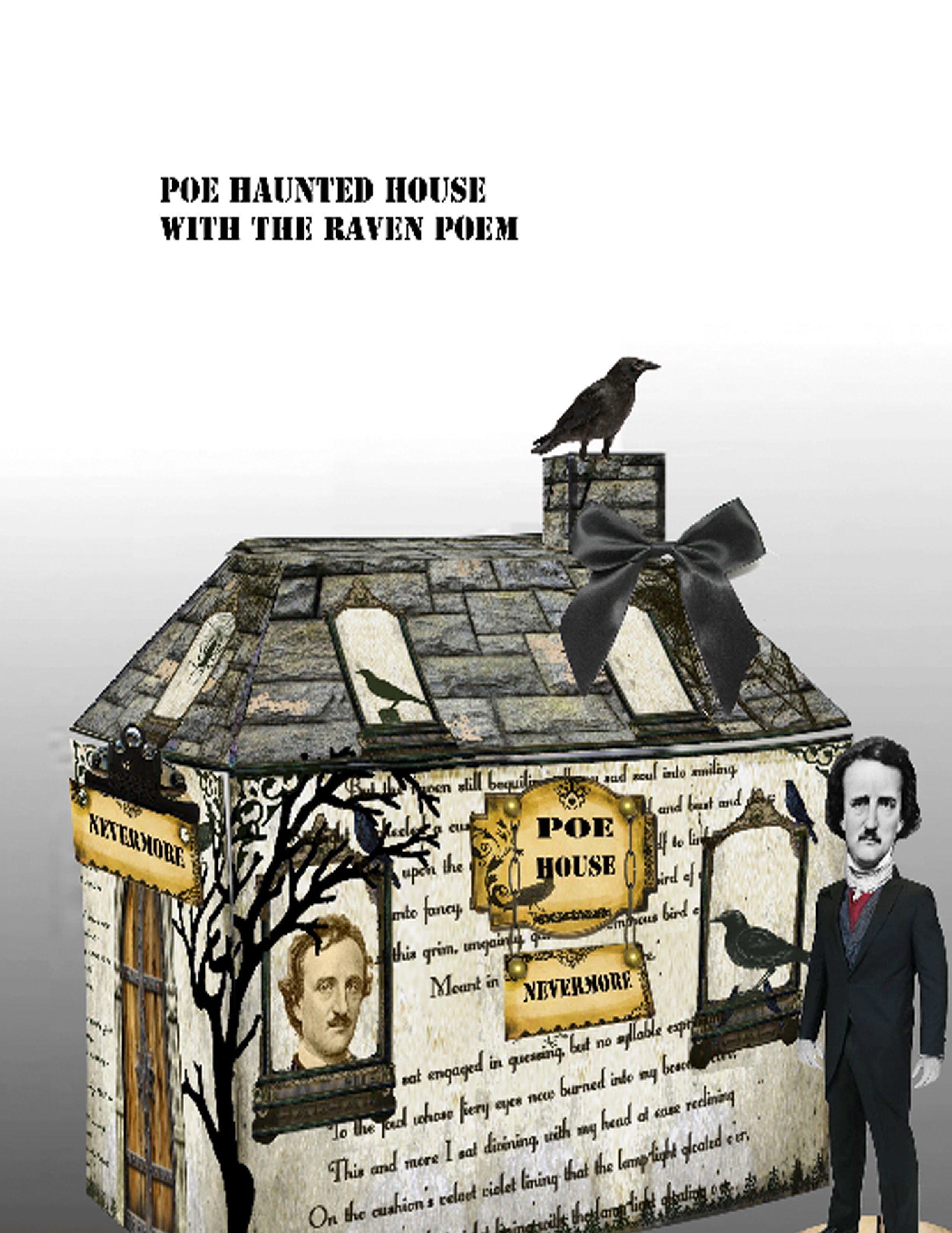 Printable Edgar Allan Poe Haunted House: DIY Halloween Decor (PDF) - Etsy