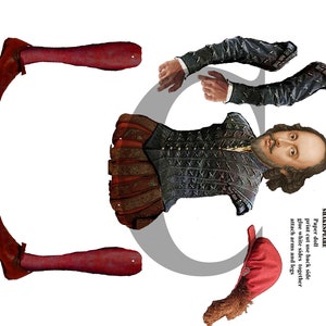 William Shakespeare Paper Doll Cutout Ephemera DIY Cut and Paste Paper ...