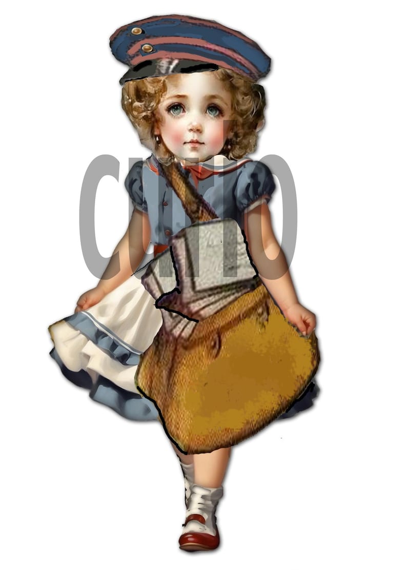 Printable Mail Carrier Paper Dolls, Victorian Ephemera (5x7 Inch Jpeg)n ...