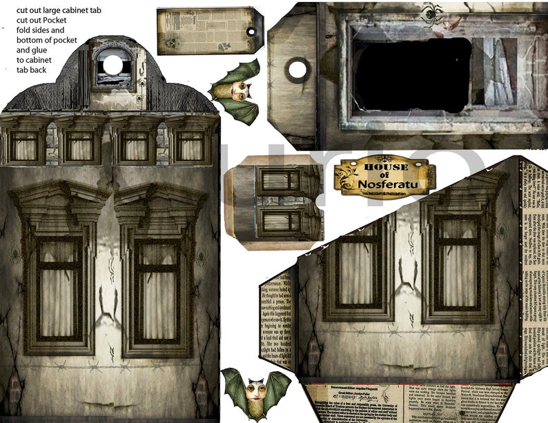 Printable Gothic Nosferatu Paper Doll Ephemera (PDF) - Etsy