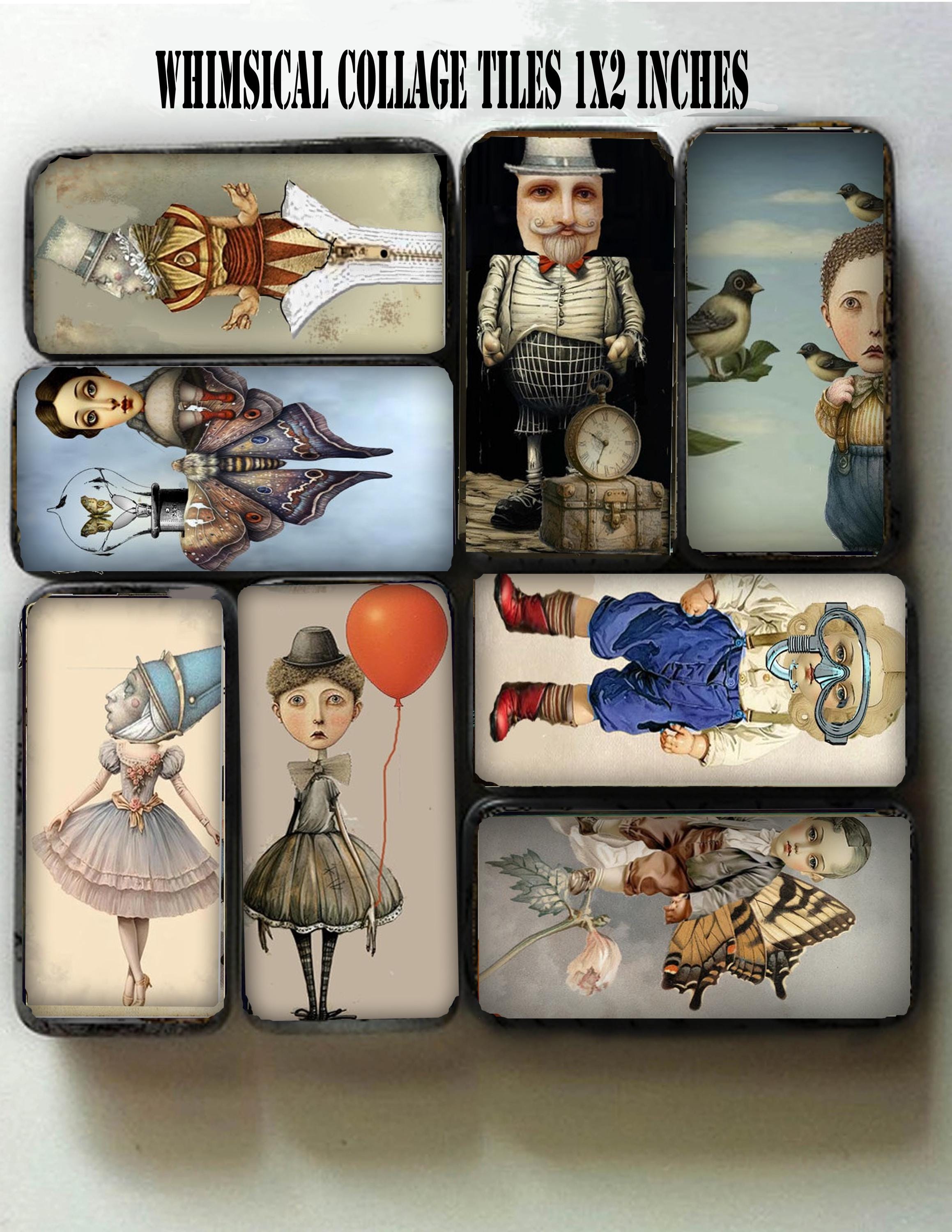 Steampunk Collage Tiles: 1x2 Inch Jewelry Craft (PDF & JPEG ...