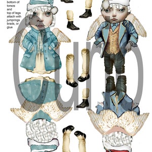 Watercolor Angel Paper Dolls: Printable Holiday Craft (PDF) - Etsy