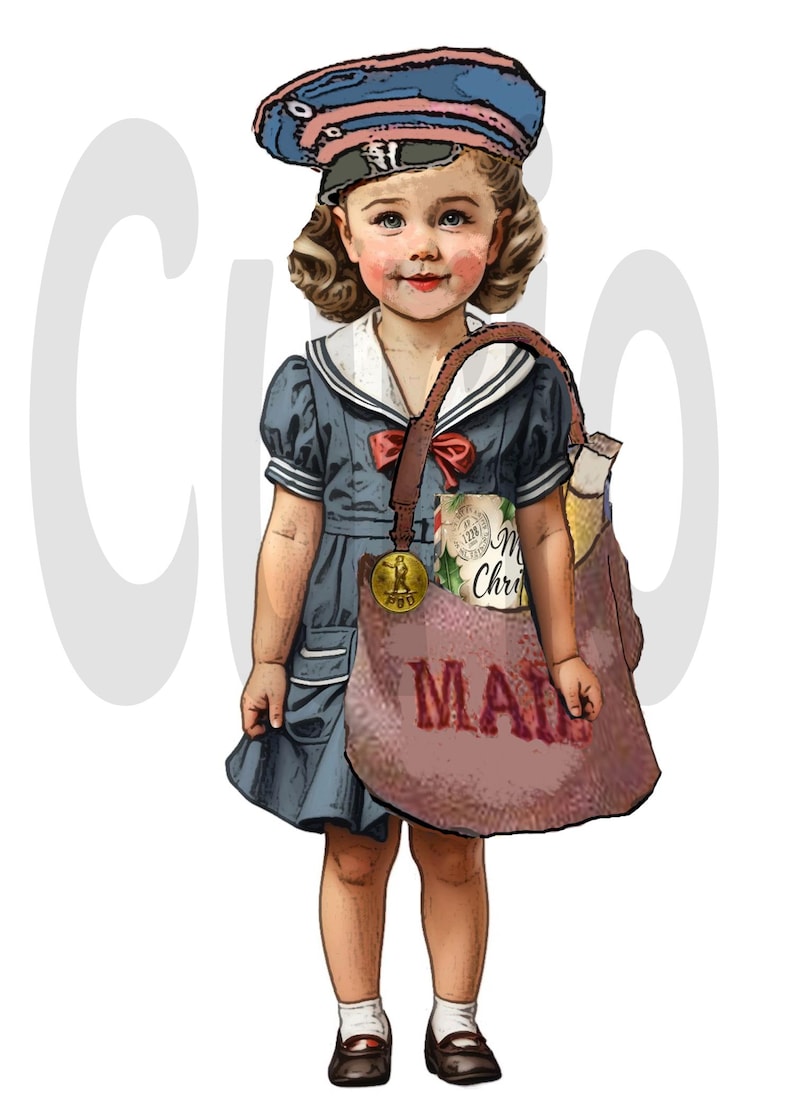 Printable Mail Carrier Paper Dolls, Victorian Ephemera (5x7 Inch Jpeg)n ...