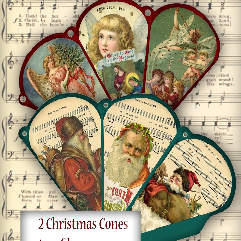Christmas Santa Cone Tree - Etsy