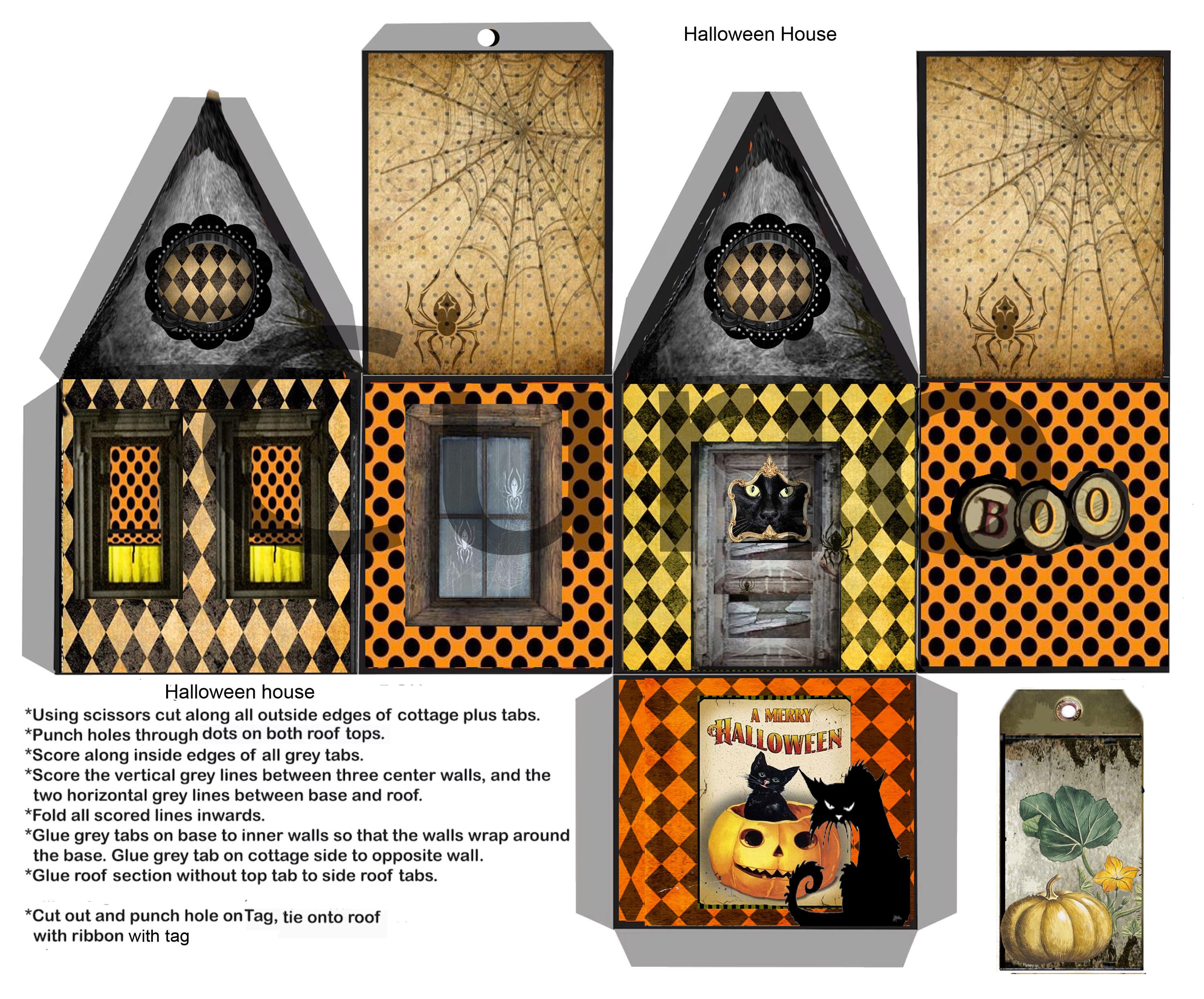 Printable Haunted Houses 4 Files With Four Different House Designs ...