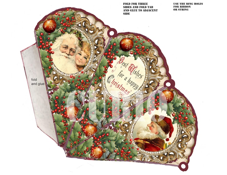 Printable Victorian Style Christmas Cones Great for Tree Ornaments ...