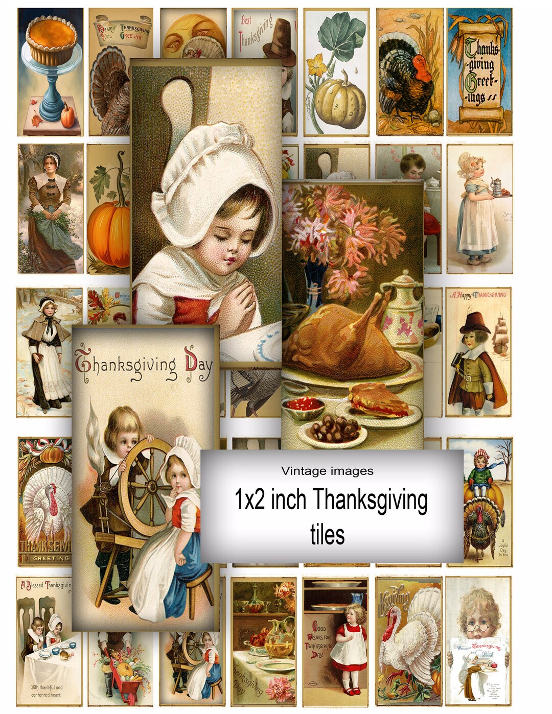 Victorian Thanksgiving Themed Tiles Download Printable Domino Tile ...