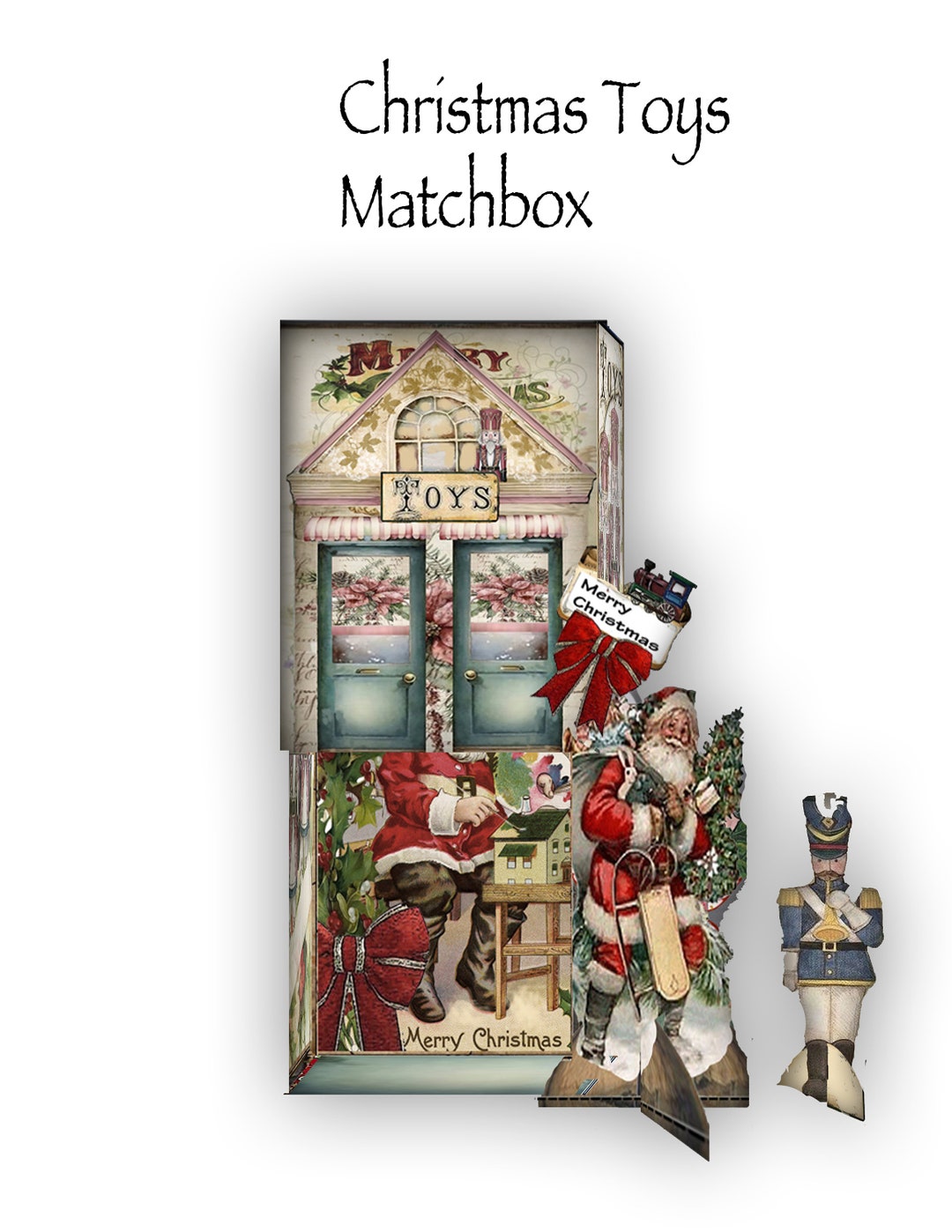 Printable Christmas Victorian Toy Store Matchbox: Collage Sheet (PDF ...