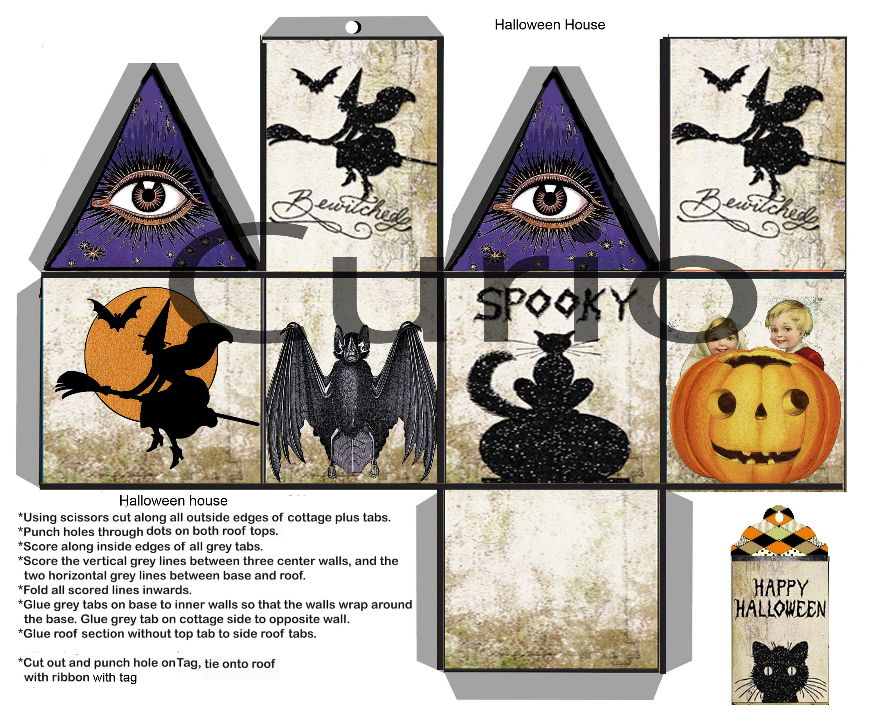 Printable Haunted Houses 4 Files With Four Different House Designs ...